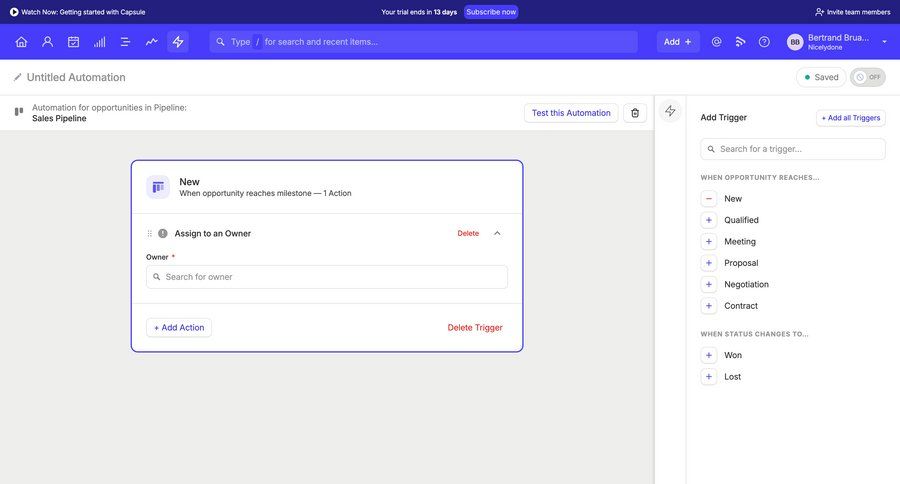 Sales pipeline automation UI/UX design design examples | Nicelydone